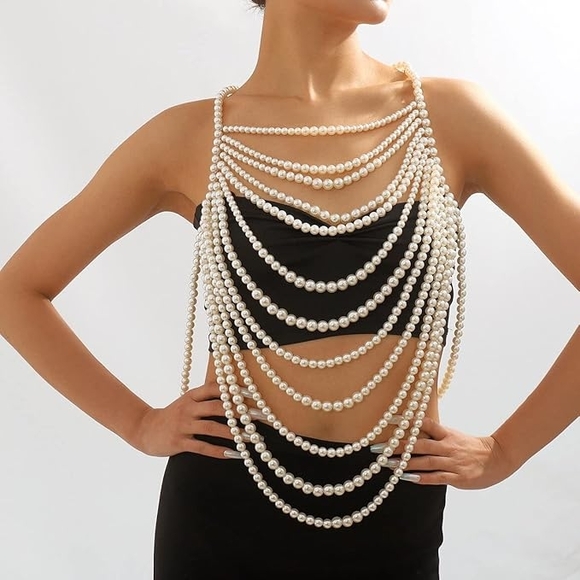 Florry | Accessories | Florry Pearl Body Chain | Poshmark